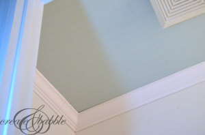 Powder Room Makeover About the Trim - Create and Babble
