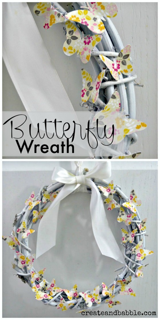 Easy To Make Butterfly Wreath - Create and Babble