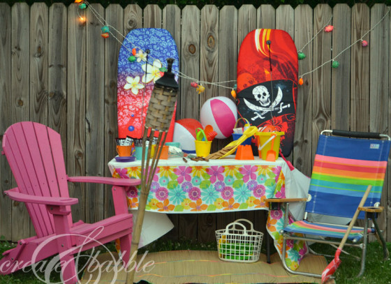 Backyard Beach Party with S'mores - Create and Babble