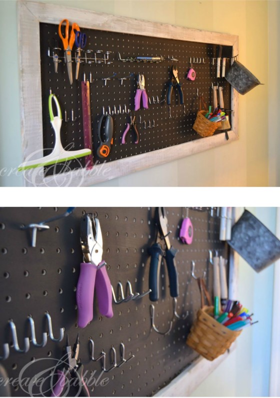 DIY Pretty Framed Pegboard - Part 2 - Create and Babble