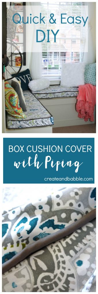 Tips for Making a Box Cushion Cover with Piping - Create and Babble