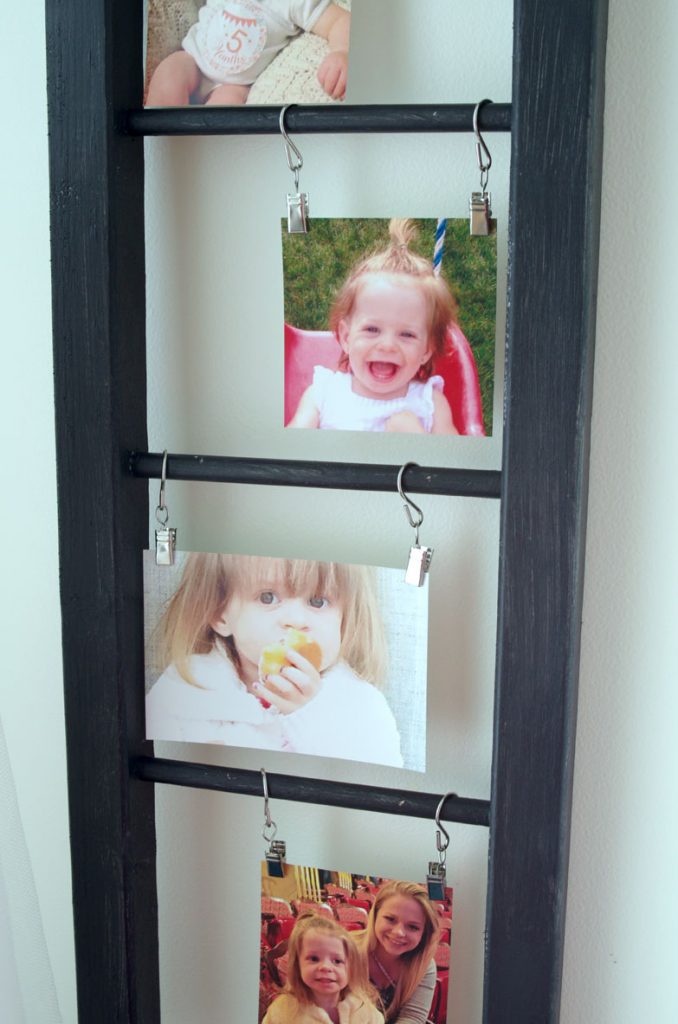 How to Make a Farmhouse Style Woode Ladder for Photo Display