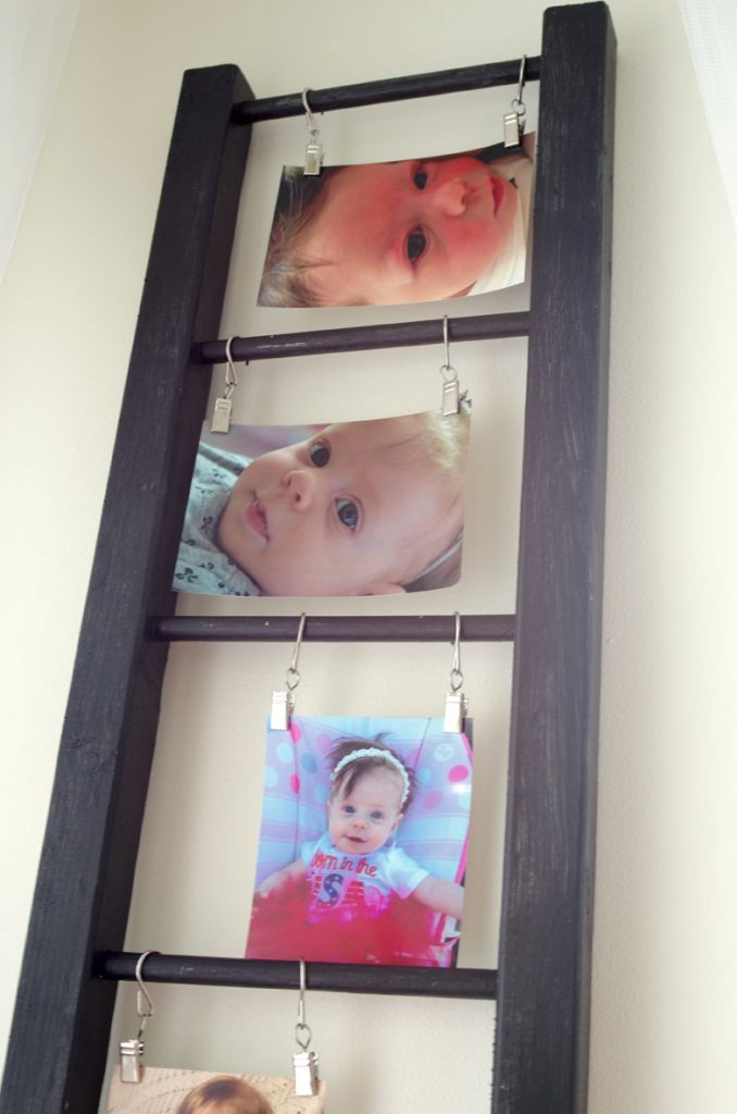 How to Make a Farmhouse Style Woode Ladder for Photo Display