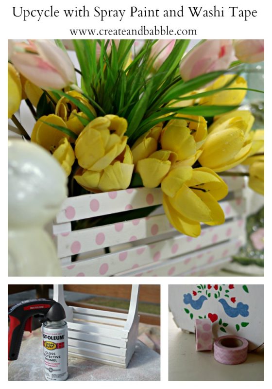 Upcycle with Spray Paint and Washi Tape - Create and Babble