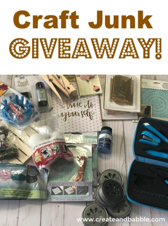 Craft Junk Giveaway October 2018 - Create and Babble