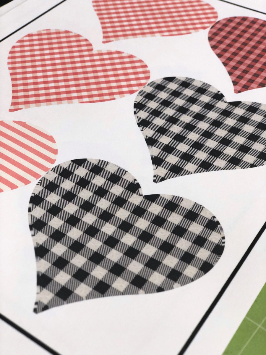 Print Then Cut Patterned Paper Heart Banner made with Cricut - Create ...