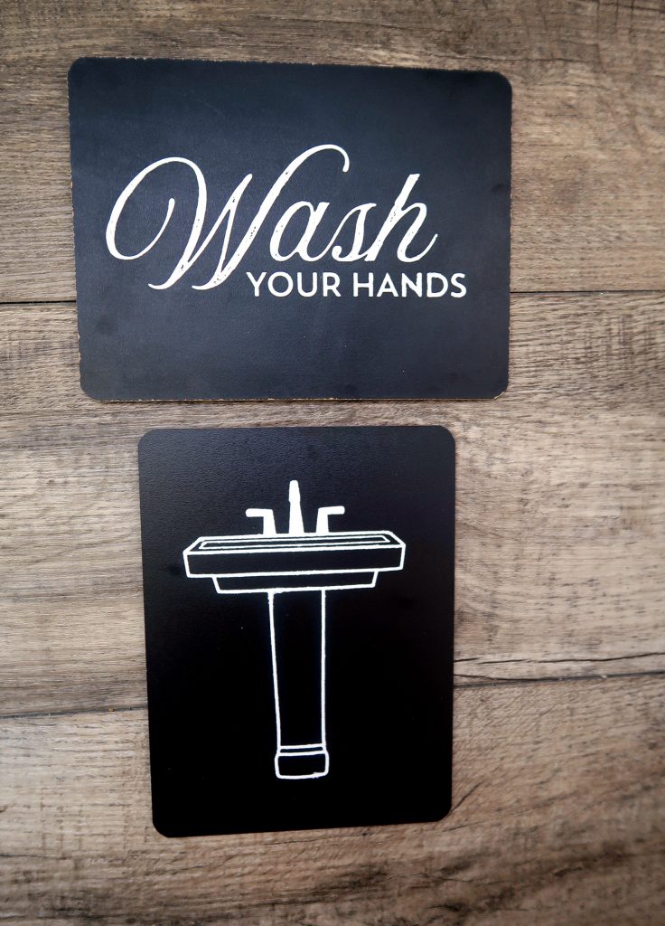 DIY Bathroom Signs - Create and Babble